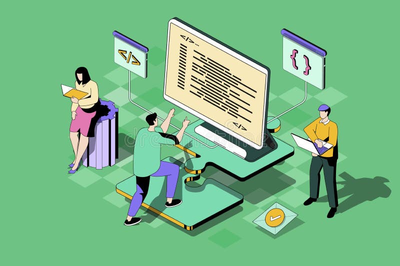 Isometric Programmers Stock Illustrations – 236 Isometric Programmers ...