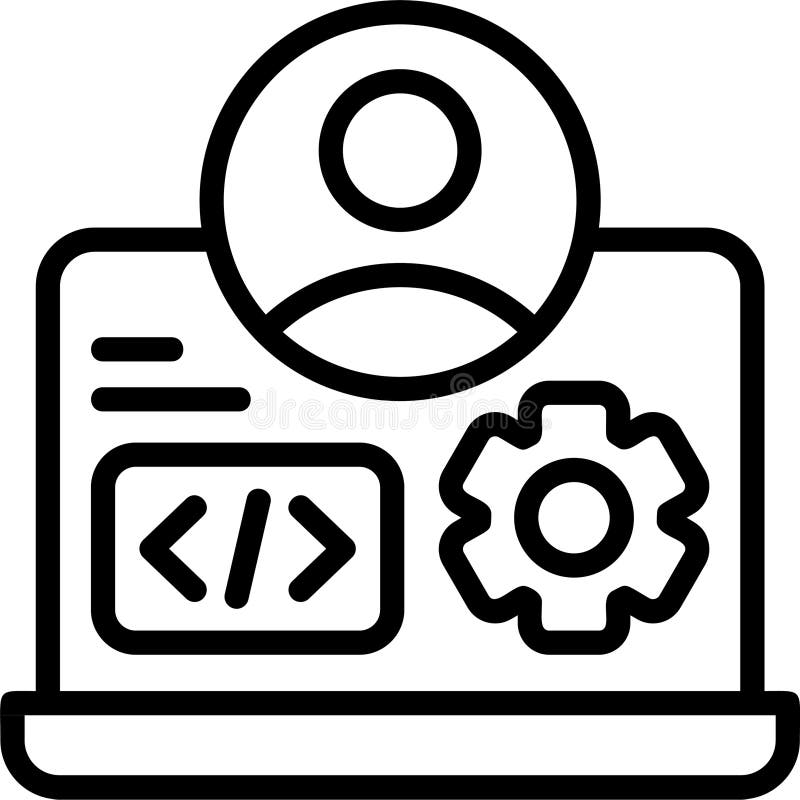 Developer Vector Icon stock vector. Illustration of icon - 388698213