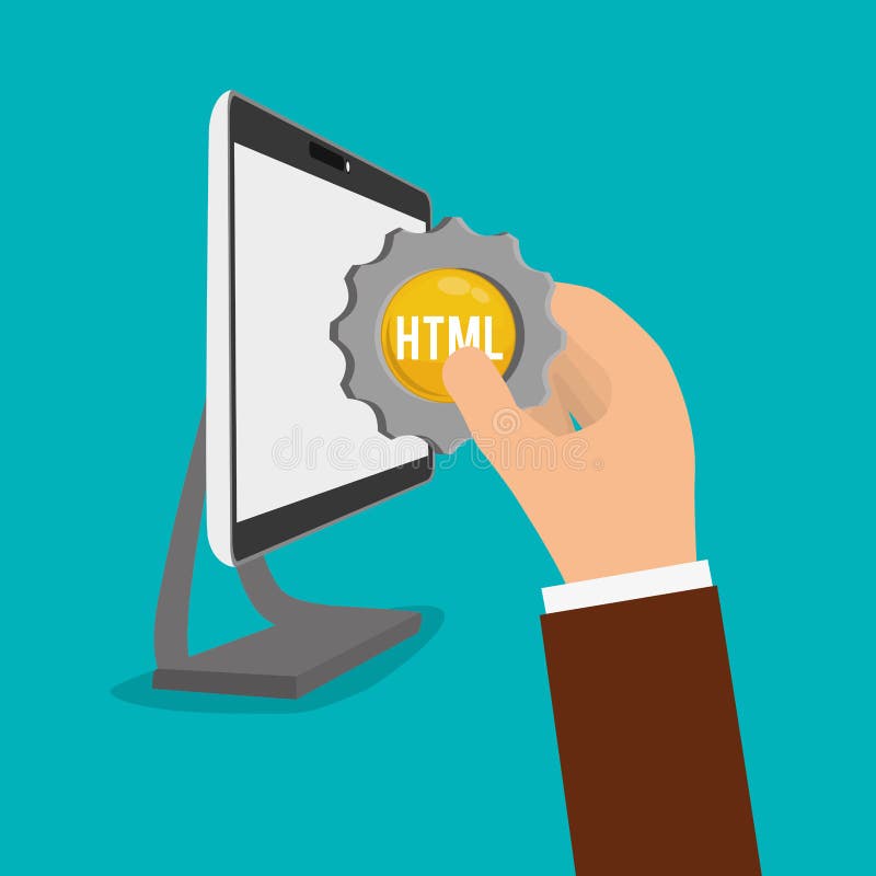 Developer Web Responsive Design Stock Vector - Illustration of gears ...