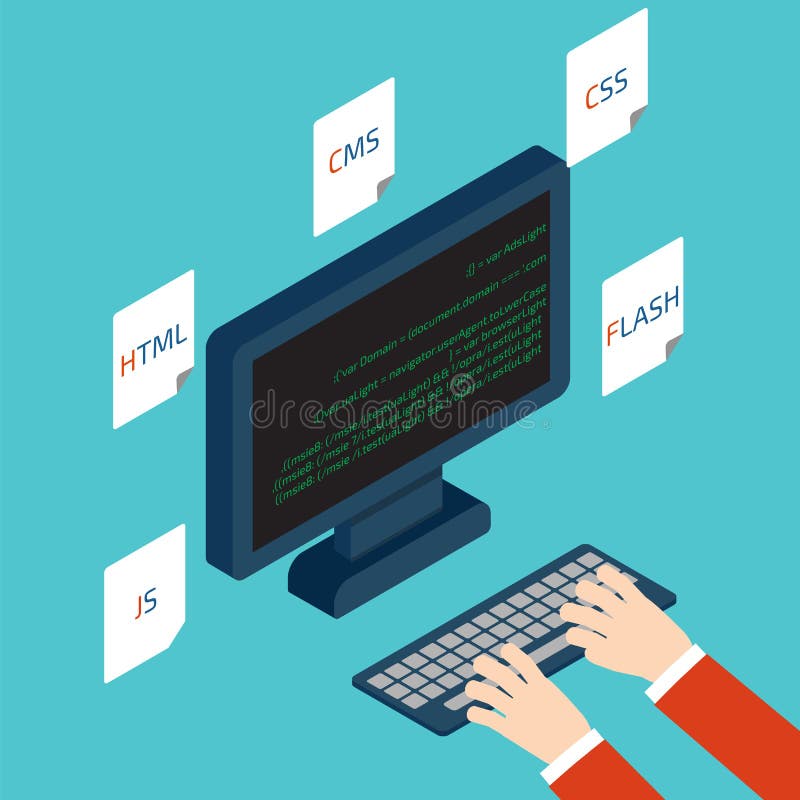 Html Code Website Coding Programming Concept Stock Vector Illustration Of Coding Modern