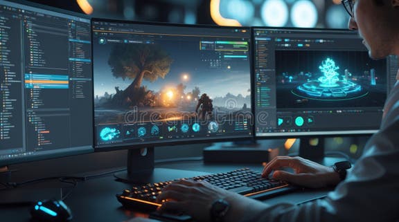 Developer at Work: Gaming and Software Development on Multiple Monitors ...