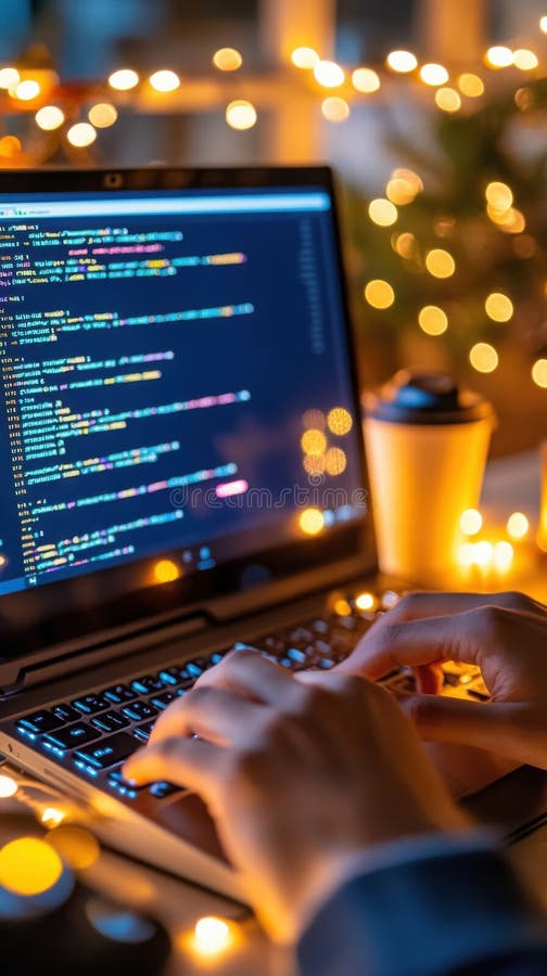 Developer at Work Installing Popular Python Libraries with Data ...