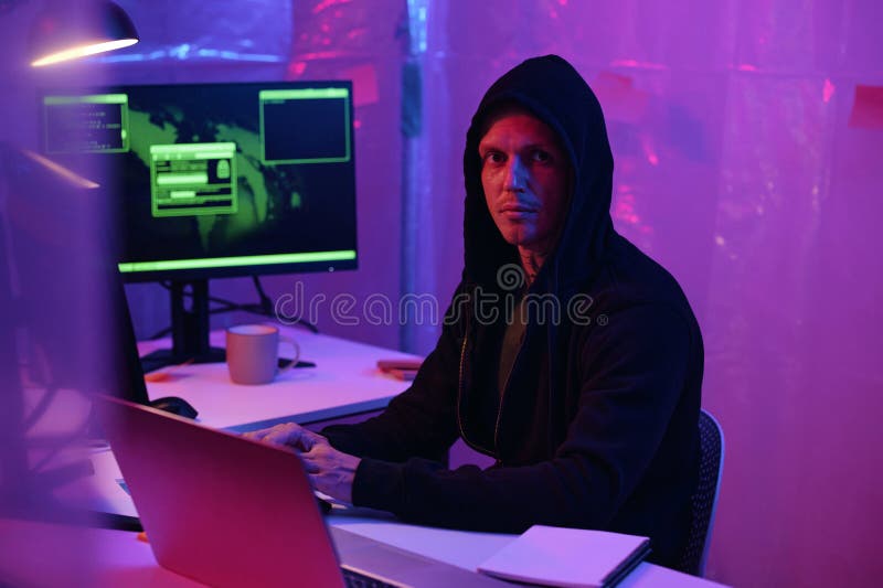 Developer Working with Computer System Stock Image - Image of protect ...