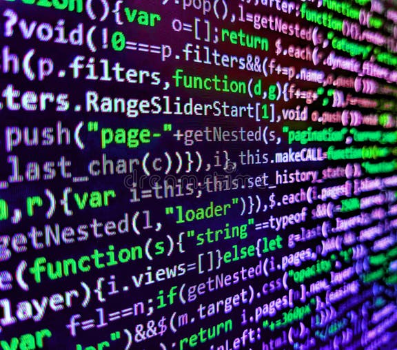 Developer Working on Program Codes in Office. Python Programming ...