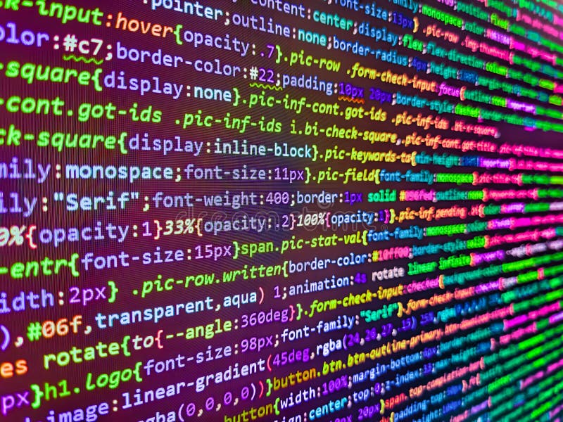 Developer Working On Program Codes In Office Web Development Work Concept Stock Image Image