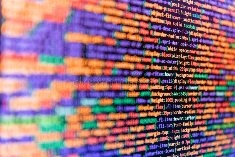 Developer Working On Program Codes Web Developer Programmer Monitor Screen Display Php