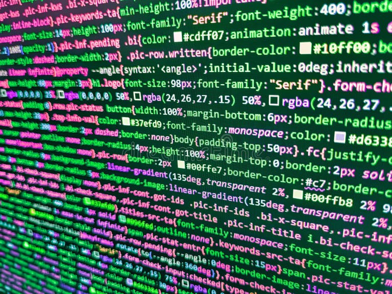 Developer Working on Software Codes in Office. Python Programming ...