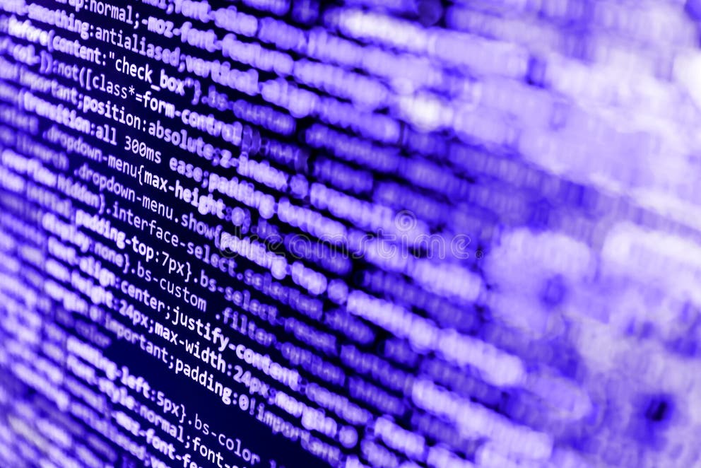 Developer Working on Software Codes in Office. Web Developer HTML Code ...