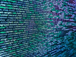 Developer Working On Software Codes In Office Web Developer HTML Code With CSS On Screen Stock 
