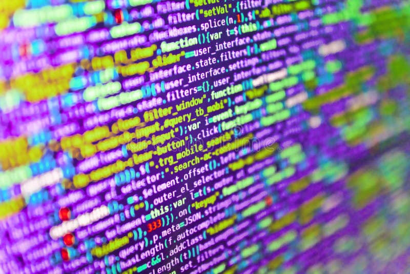 Developer Working On Source Codes On Computer At Office Modern Web Network And Internet