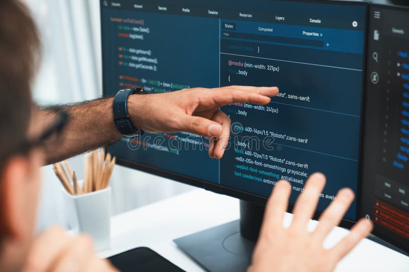 It Developers Creating Online Software Development Information. Sellable. Stock Photo - Image of ...