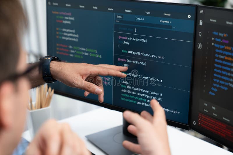 It Developers Creating Online Software Development Information. Sellable. Stock Photo - Image of ...