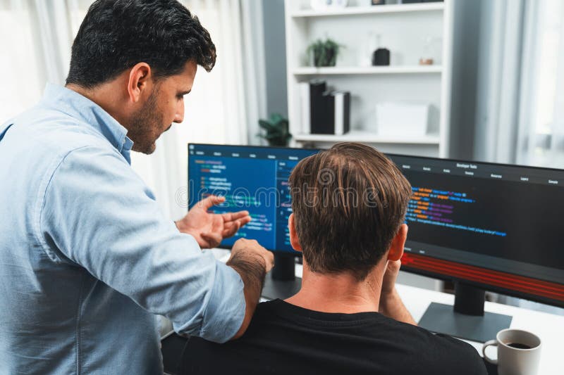 It Developers Creating Online Software Development Information Sellable Stock Image Image Of