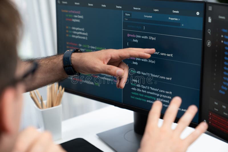 It Developers Creating Online Software Development Information. Sellable. Stock Photo - Image of ...