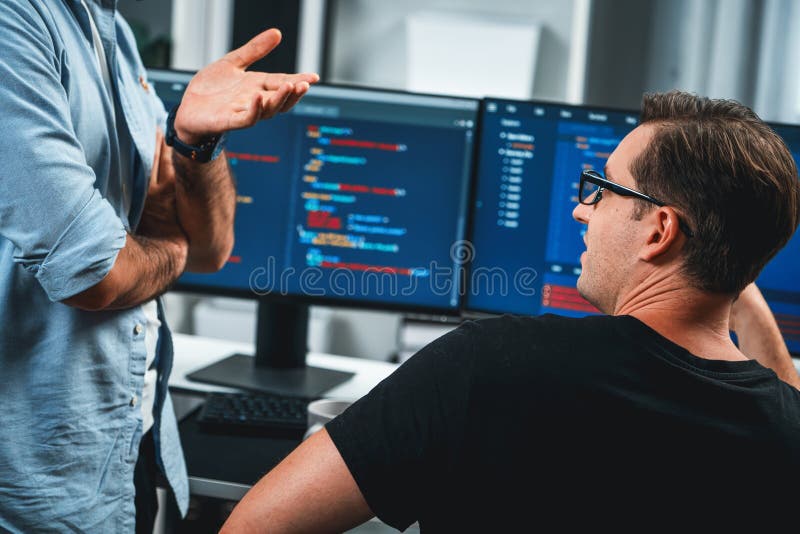 It Developers Discussing Online Software Development Information ... It Developers Discussing Online Software Development Information ...
