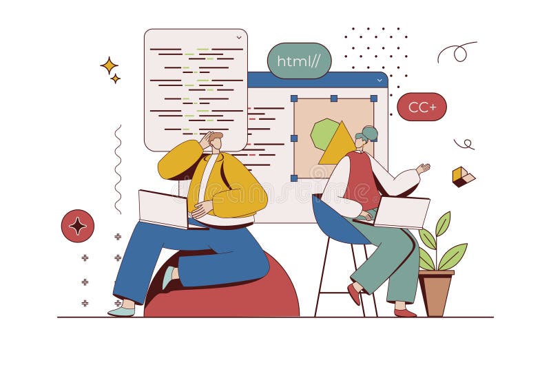 Flat Design Concept Programmer Workflow Stock Illustrations – 300 Flat ... Flat Design Concept Programmer Workflow Stock Illustrations – 300 Flat ...