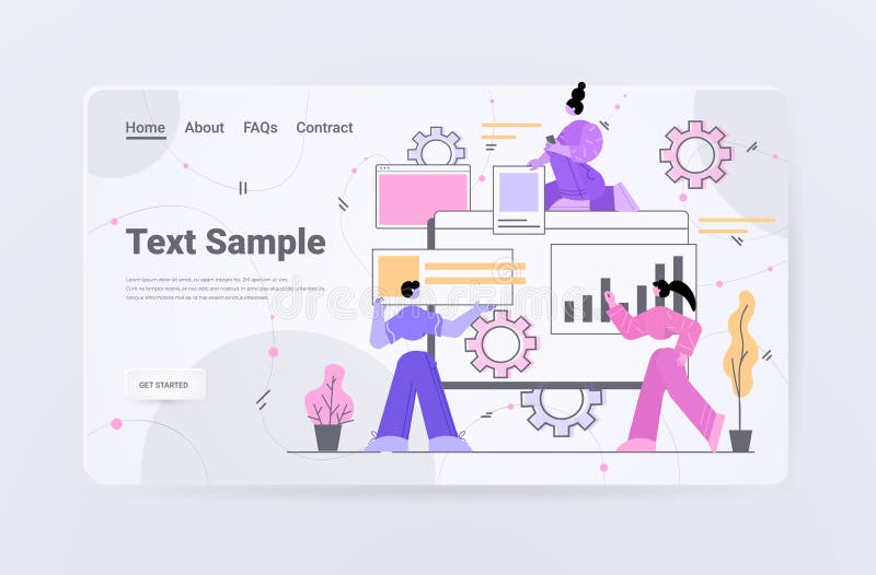 Developers Team Creating Website Ui Web Application Development Program Software Optimization