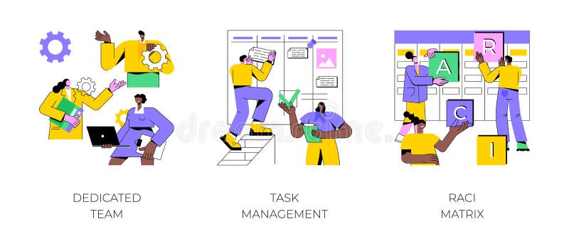 Developers Team Planning Weekly Schedule Tasks on Task Board. Teamwork ...