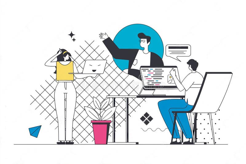 Flat Design Team Work Stock Illustrations – 98,530 Flat Design Team ...