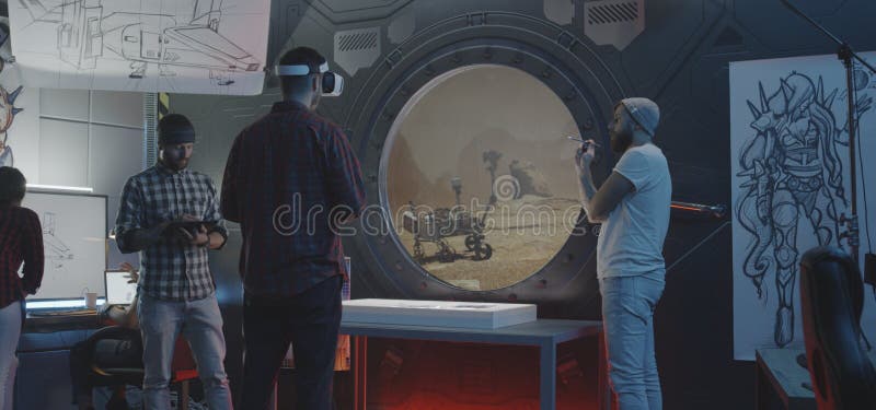 Developers Testing VR Video Game Stock Image - Image of cooperation ...