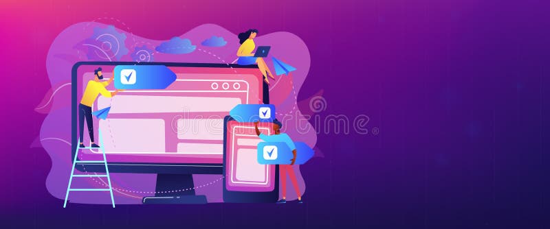 Cross-platform Software Concept Banner Header. Stock Vector ...