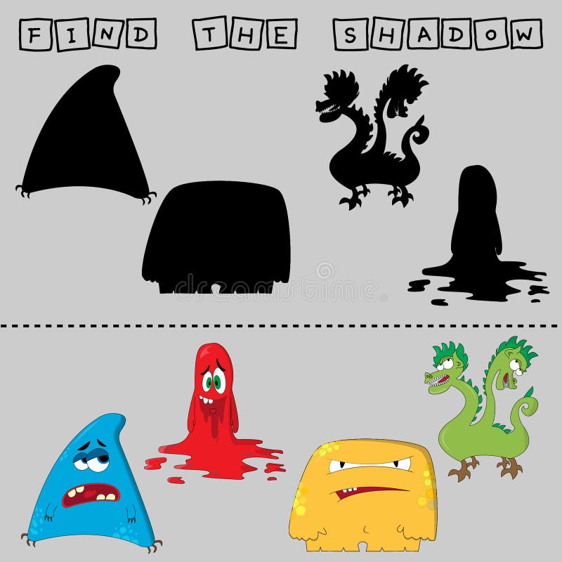 Shadow stock illustration. Illustration of cute, cartoon - 242452331