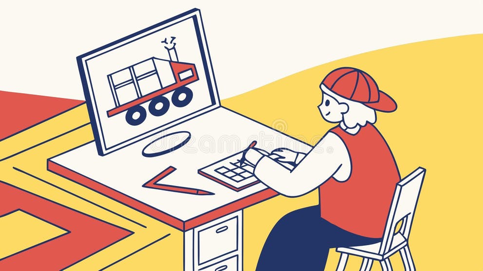 Developing Business Strategy with Data Analysis on Computer, Vector ...