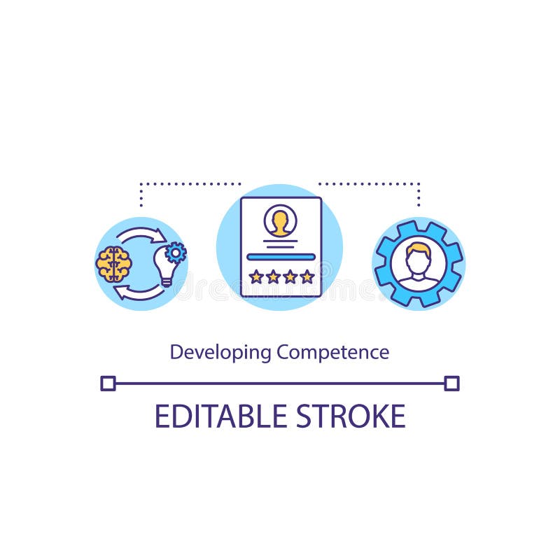 Competence Icon Outline Style. Thin Line Creative Competence Icon For ...