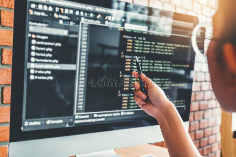 Developing Concentrated Programmer Reading Computer Codes Development Website Design and Coding ...