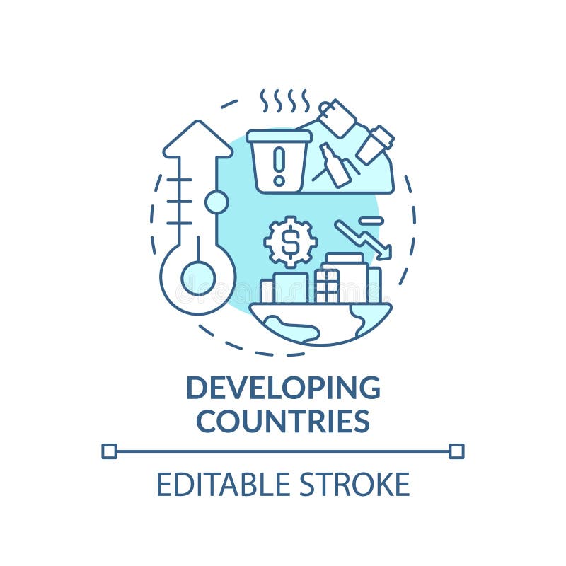 Developing Countries Concept Icon Stock Illustration - Illustration of ...