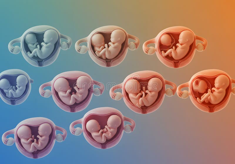 Developing Fetus Medical Illustration Stock Illustration - Illustration ...