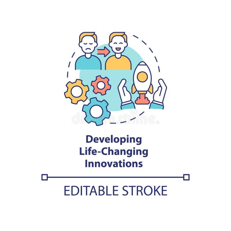 Developing Life-changing Innovations Concept Icon Stock Vector ...