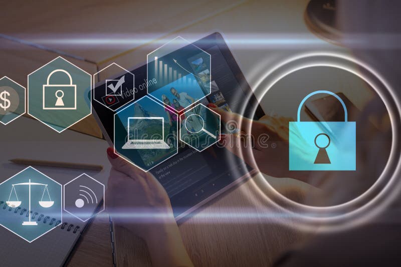 Developing Network Security System. Internet Data Security Concept ...