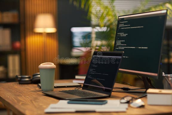 Developing New Security Code for Program Stock Image - Image of ...