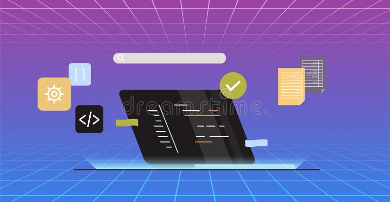 Developing New Software on Laptop and Freelance Developer Programming, Coding, Development ...