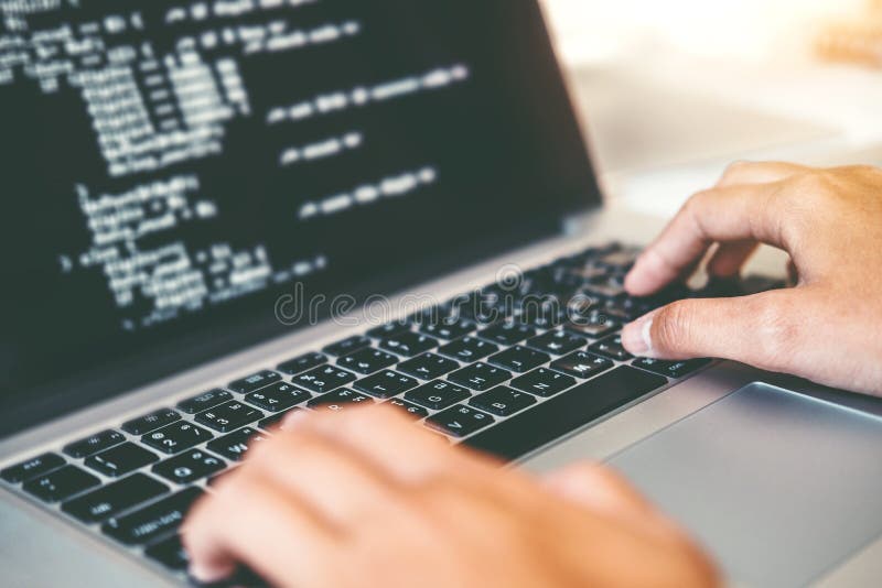Developing Programmer Development Website Design And Coding Technologies Working In Software