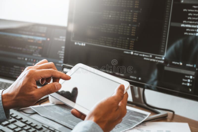 Developing Programmer Development Website Design and Coding Technologies Working in Software ...