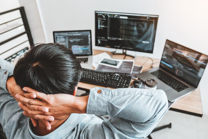 Developing Programmer Development Website Design And Coding Technologies Working In Software