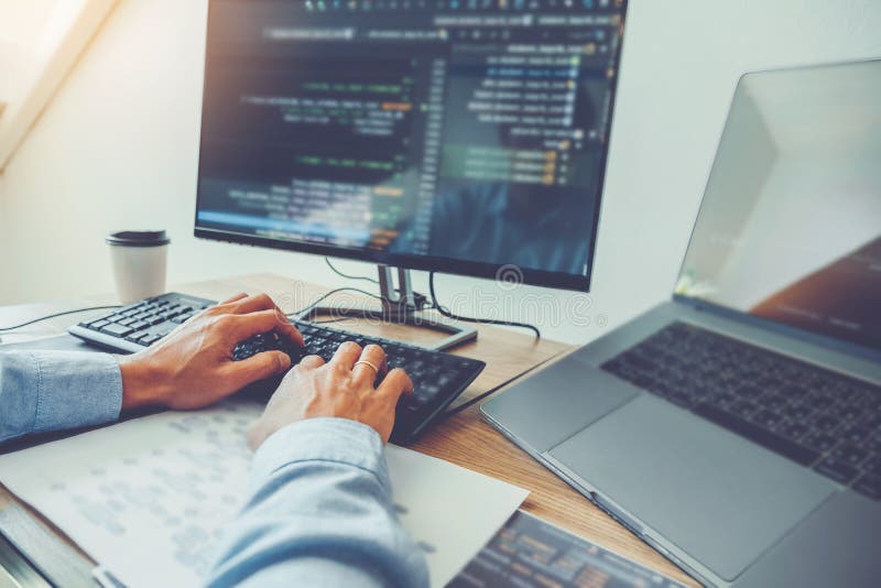 Developing Programmer Development Website Design and Coding Technologies Working in Software ...
