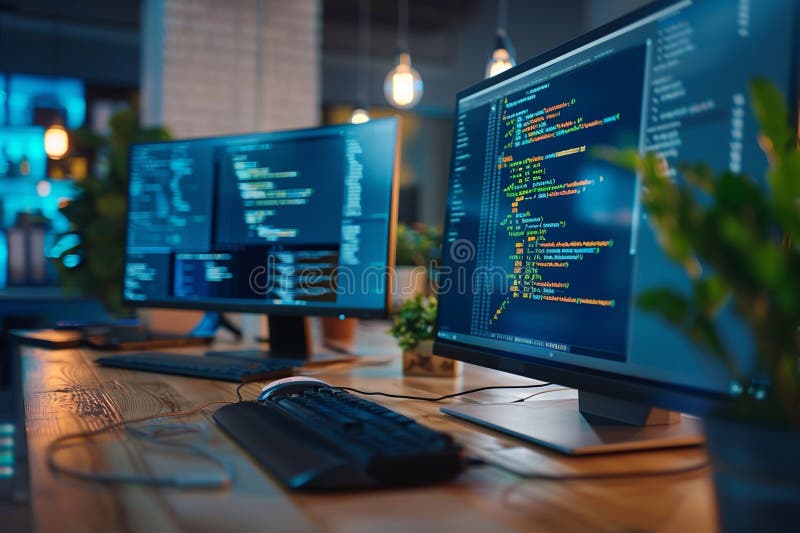 Developing Programmer Team Development Website Design and Coding Technologies Stock Illustration ...