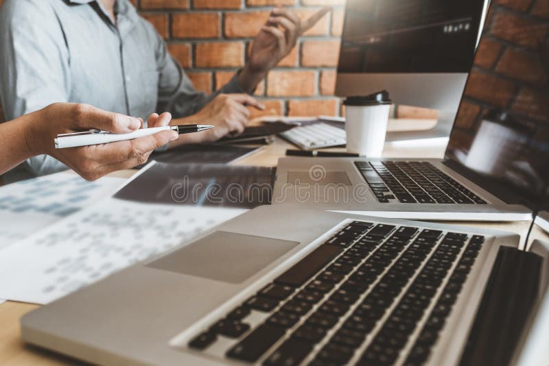 Developing Programmer Team Development Website Design And Coding Technologies Working At