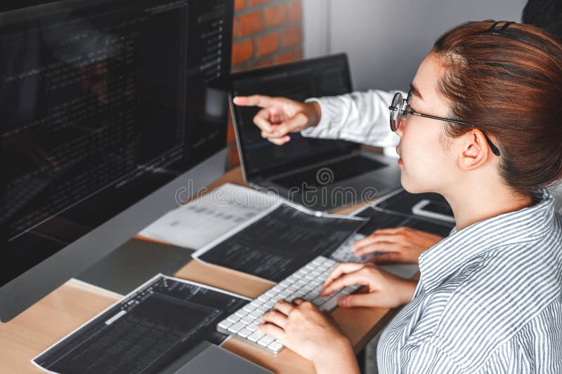Developing Programmer Team Reading Computer Codes Development Website Design and Coding ...