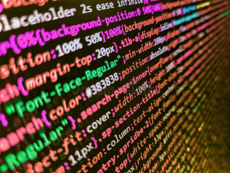 Developing Programming And Coding Technologies Software Developer Programming Code Stock Image