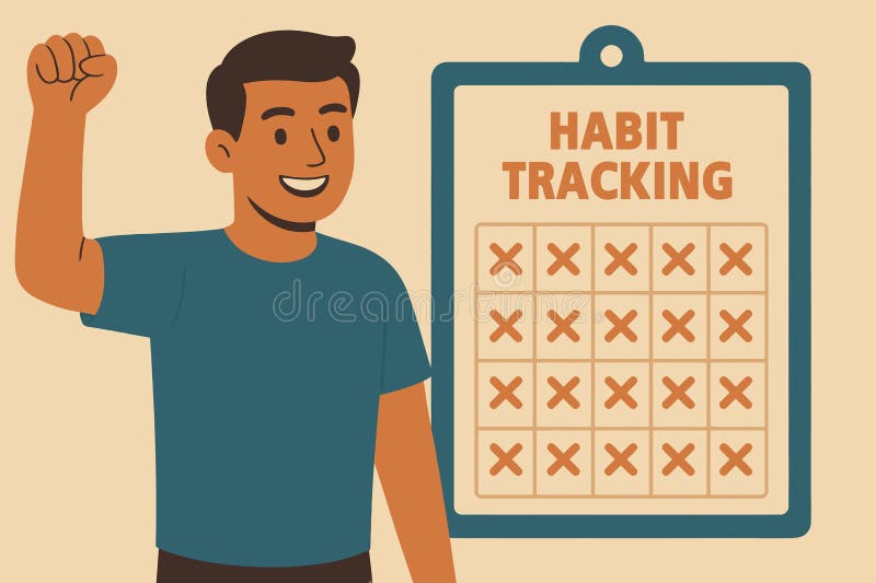 Effective Habit Tracking for Personal Growth Stock Illustration ...