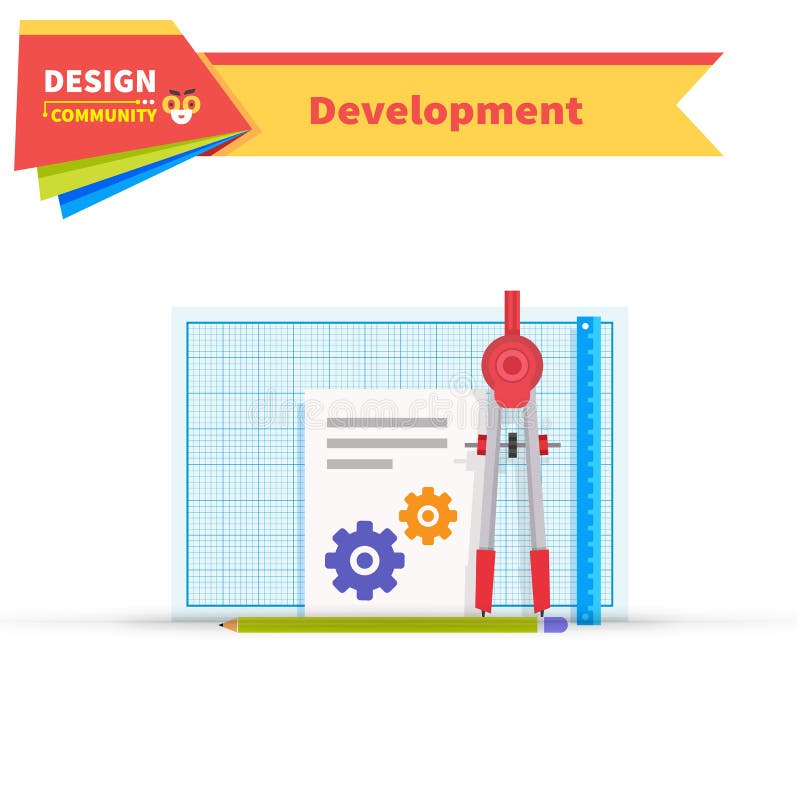 Developing Solution Design Flat Stock Vector - Illustration of design ...