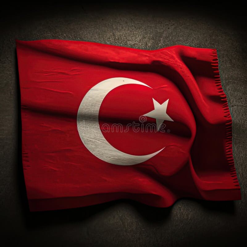 Developing Turkish Flag Symbol of the Country Turkey. AI Generated ...