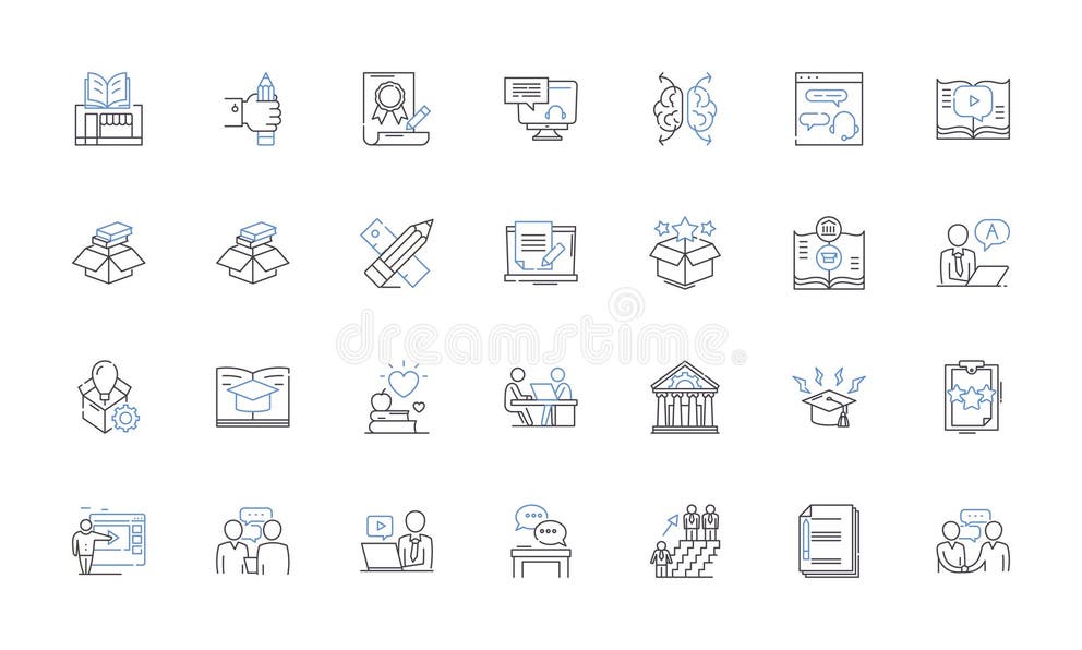 Developing Vocation Line Icons Collection. Passion, Calling, Purpose ...