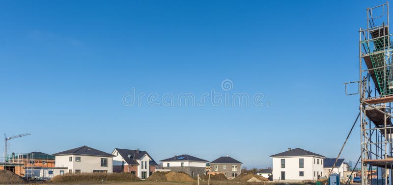 Development Area with Finished Houses and Houses Still Under ...