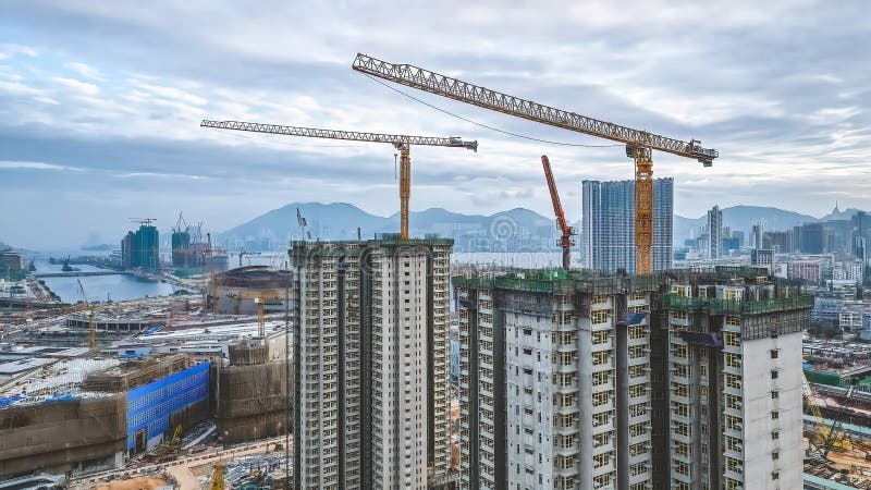 A Development Area at Kai Tak, Hong Kong 5 Feb 2023 Editorial Stock ...