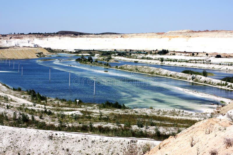 The Development of the Chalk Pit Stock Photo - Image of blue, hill ...